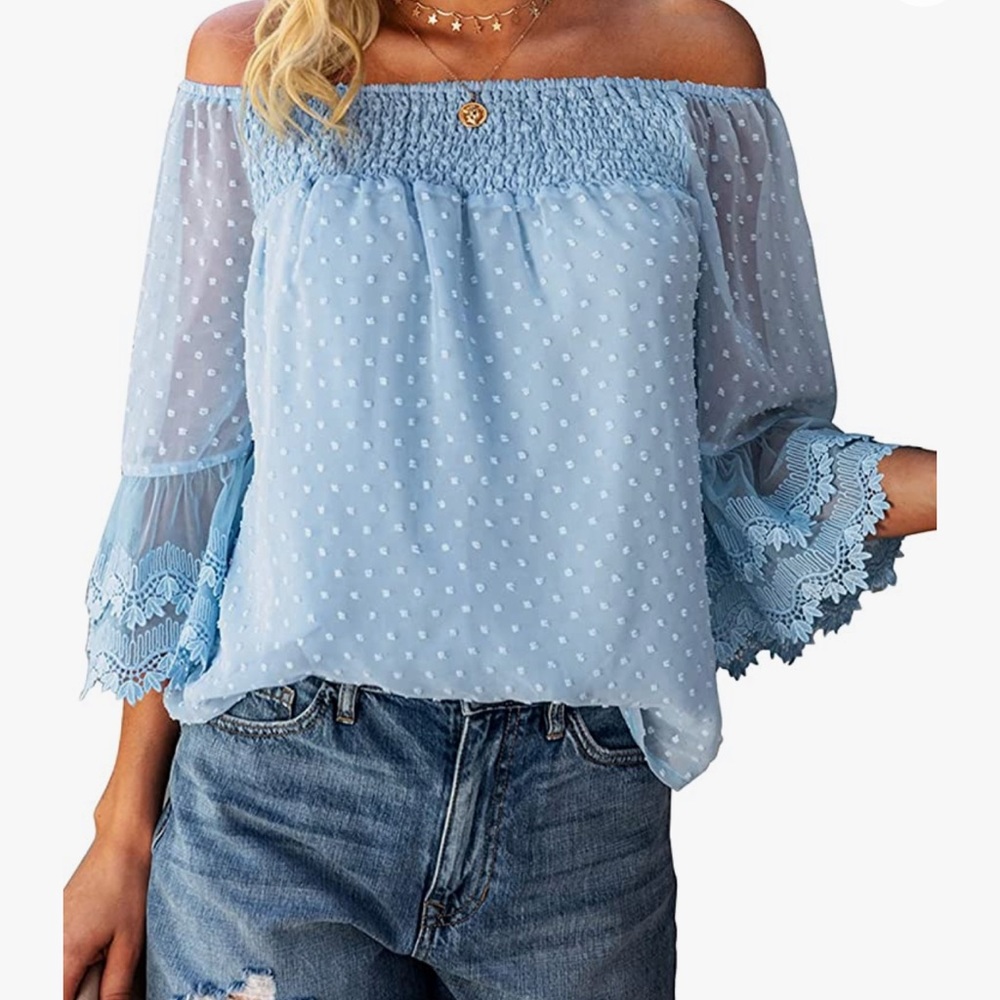 Beautiful And Elegant Woman Off Shoulder Blouse - Gem